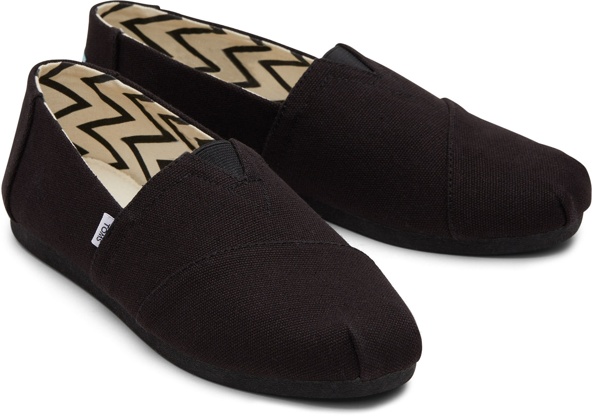 Women's Alpargata Classic Wide Fit - Black/Black Canvas – TOMS Australia