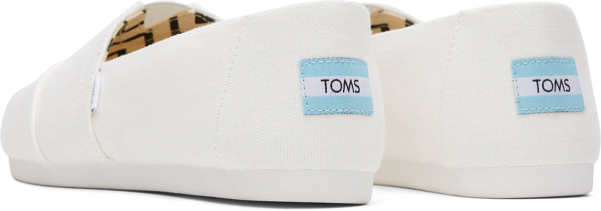 Alpargata Classic - White Recycled Cotton Canvas – TOMS Australia