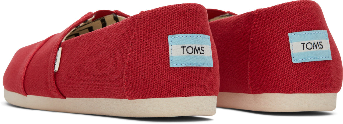 TOMS Alpargata Classic - Red Recycled Cotton Canvas – TOMS Australia