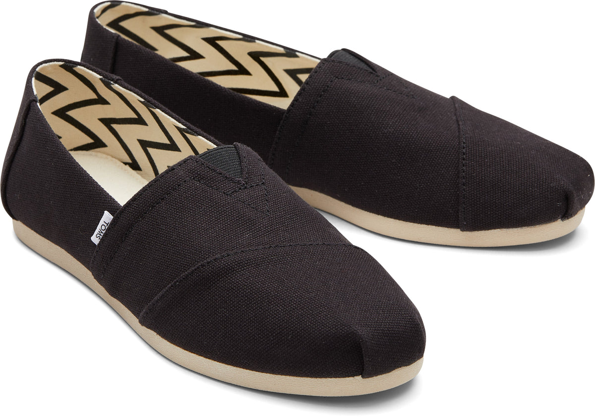 Women's Alpargata Classic Wide Fit - Black Canvas – TOMS Australia