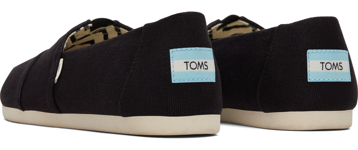 Women's Alpargata Classic Wide Fit - Black Canvas – TOMS Australia