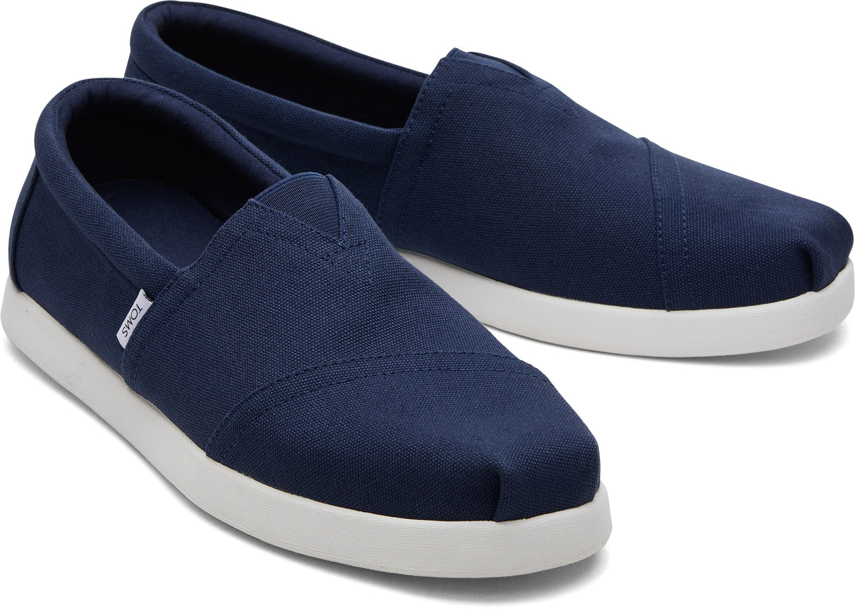 Alpargata FWD - Navy Recycled Cotton Canvas – TOMS Australia
