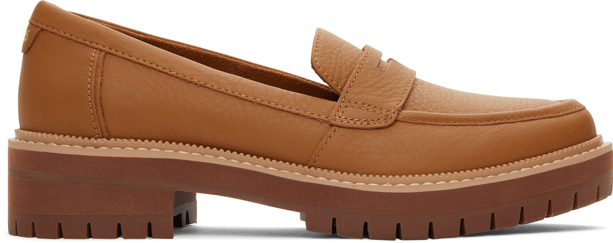 Cara Loafer - Tan Leather – TOMS Australia