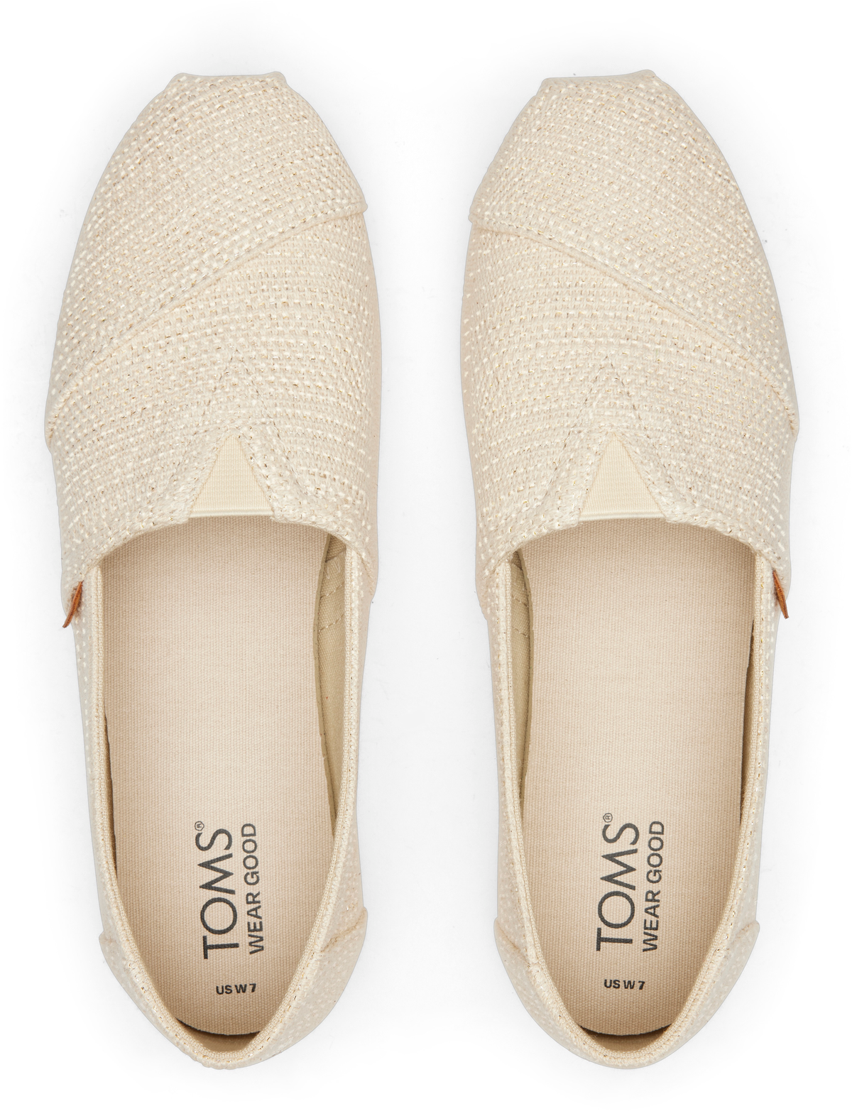 Women's Alpargata Classic - Natural Metallic Linen Stripe – TOMS Australia