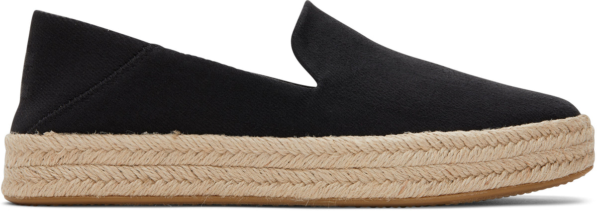Carolina Espadrille - Black Twill – TOMS Australia
