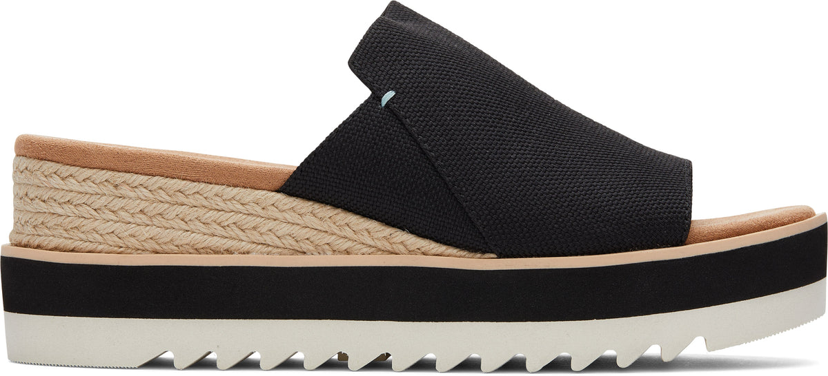 Diana Mule Sandal Wide Fit - Black Canvas – TOMS Australia