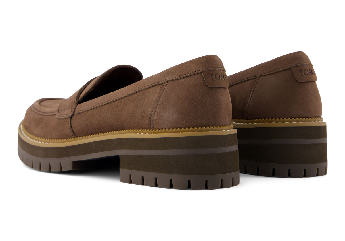 Cara Loafer - Oak Brown Leather – TOMS Australia