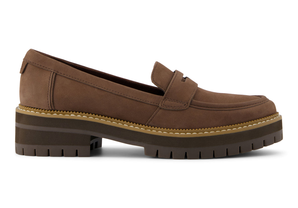 Cara Loafer - Oak Brown Leather – TOMS Australia