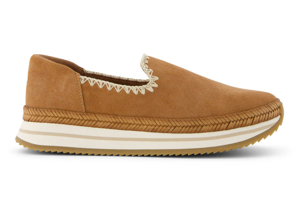 Jocelyn Espadrille Sneaker - Brown Sugar Suede/Deco Stitch – TOMS Australia