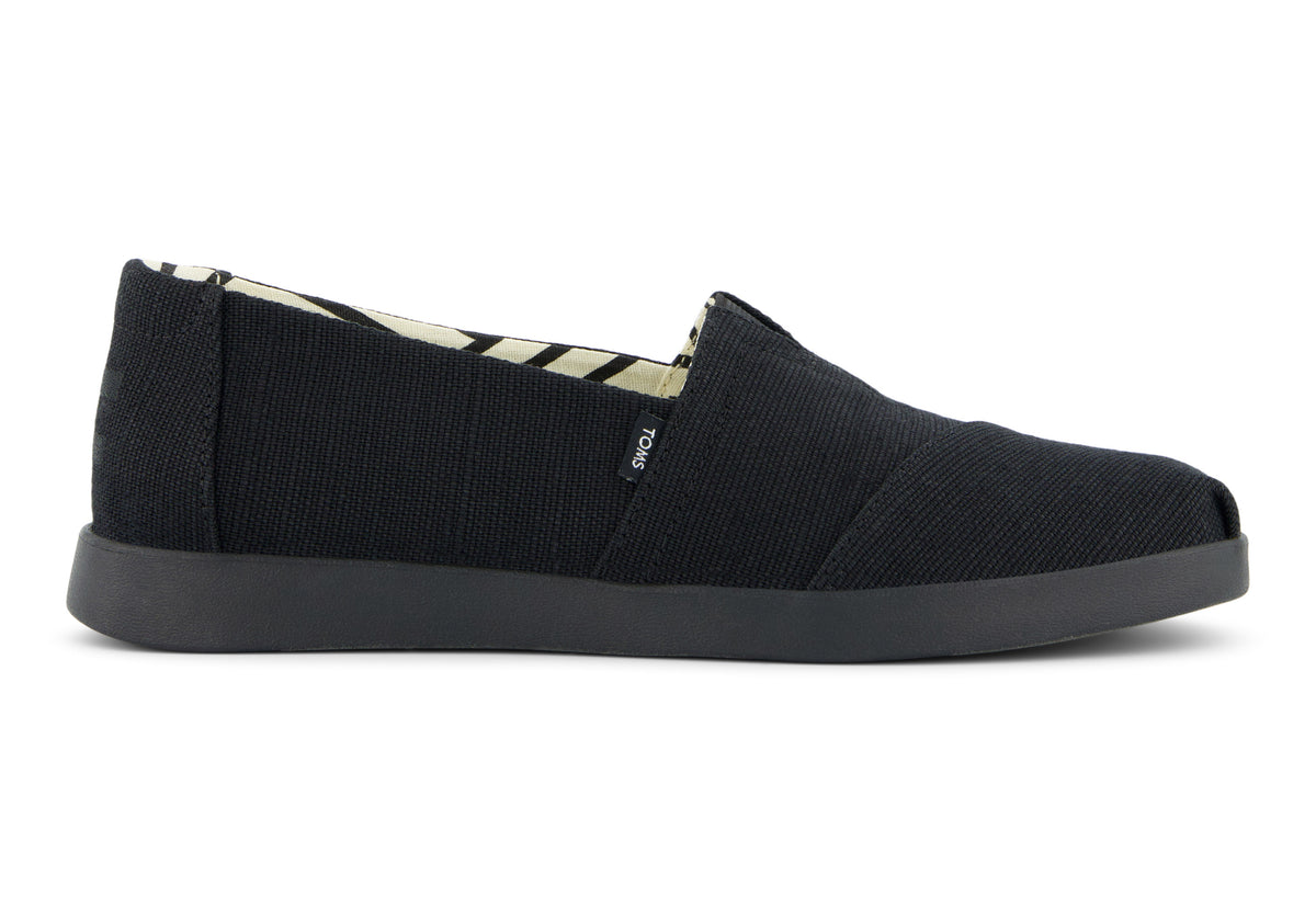 Alpargata Plus - Black/Black Canvas – TOMS Australia