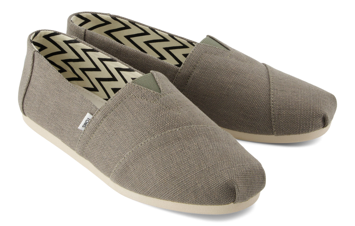 Men's Alpargata Classic - Vetiver Grey Canvas – TOMS Australia