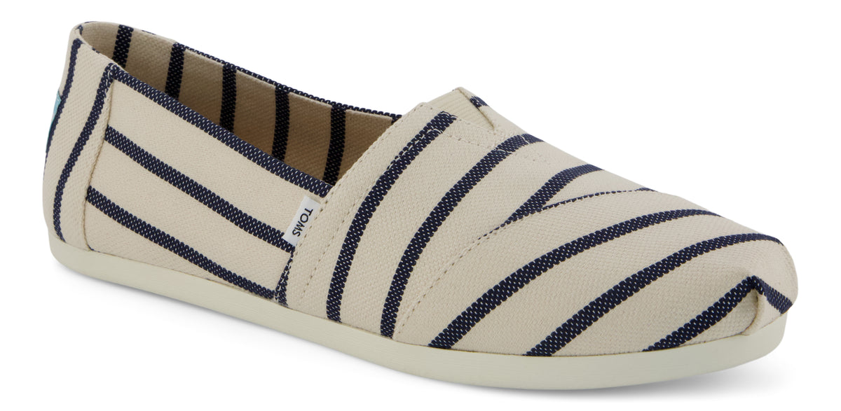 Women's Alpargata Classic - Natural/Navy Riviera Stripe – TOMS Australia
