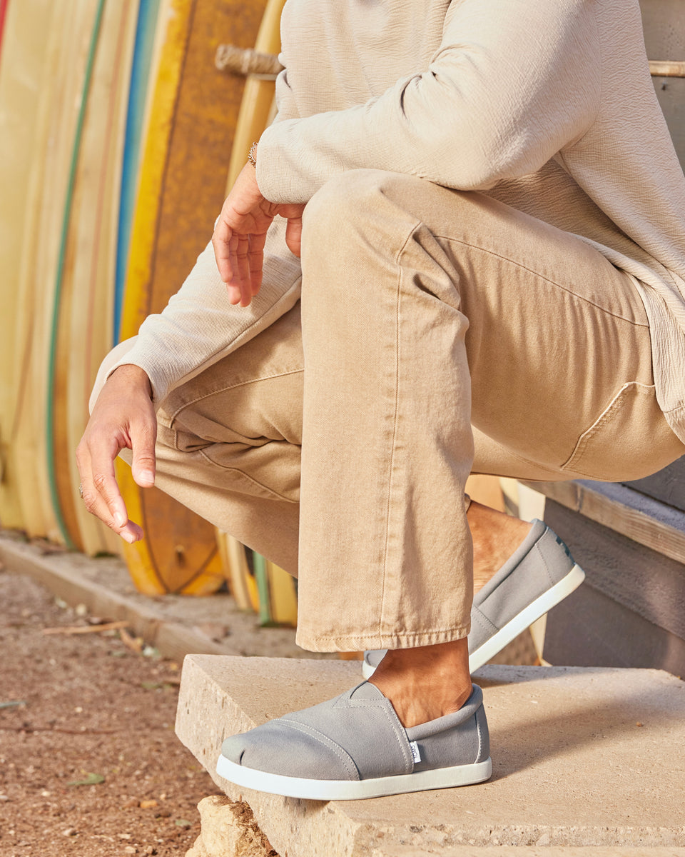 Alpargata FWD - Drizzle Grey Recycled Cotton Canvas – TOMS Australia